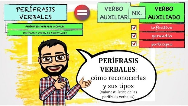 Perífrasis verbal ¿Qué es? Tipos, forma y 60 Ejemplos ⭐ - Escuela de Letras